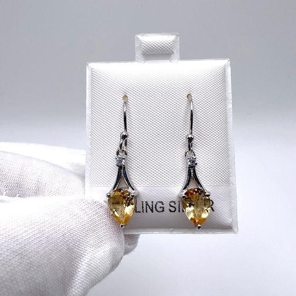 Jewelry | Genuine Citrine 925 Sterling Silver Earrings | Poshmark